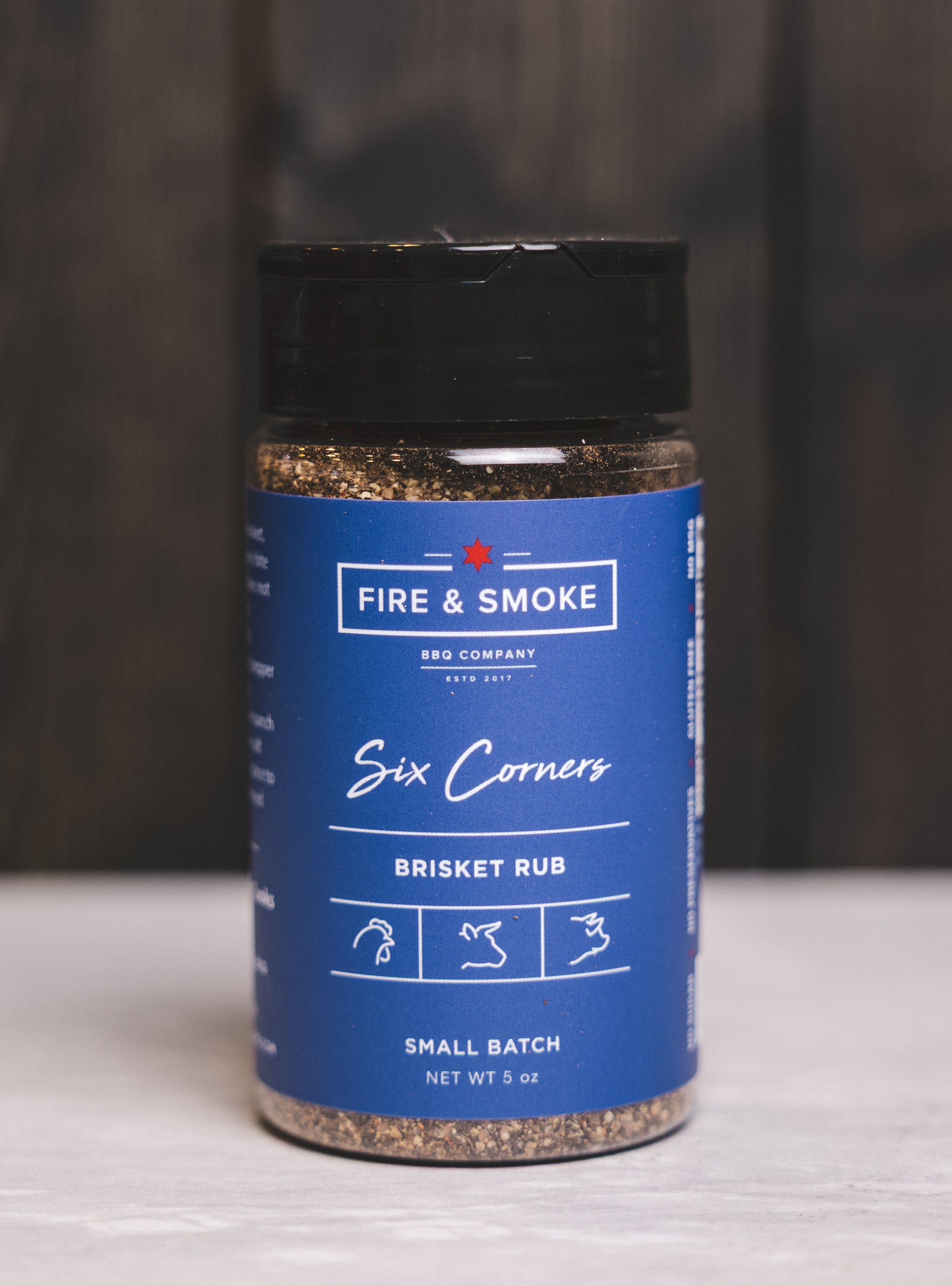 Six Corners pepper brisket rub - Fire & Smoke BBQ Company